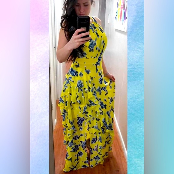 Eliza J | Dresses | Eliza J Maxi Dress Yellow Floral Sleeveless | Poshmark